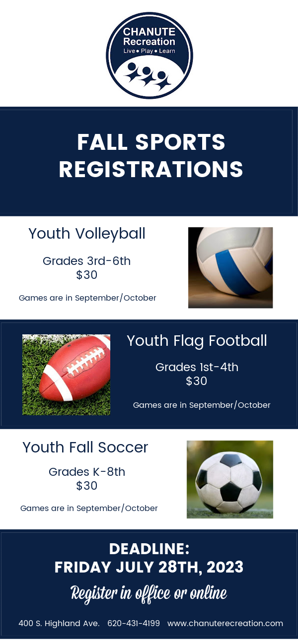 Chanute Recreation Commission: Fall Youth Flag Football